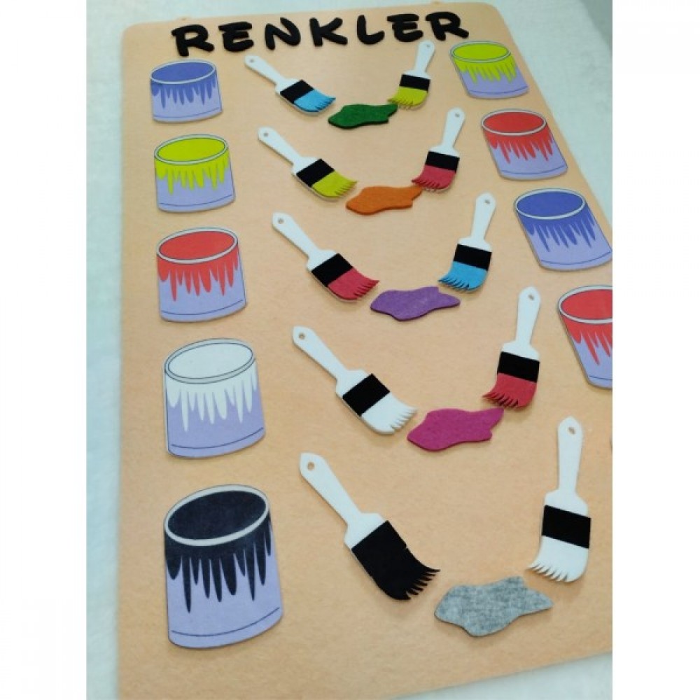 Keçe Renkler Panosu - Ana Ve Ara Renkler | Okuluma
